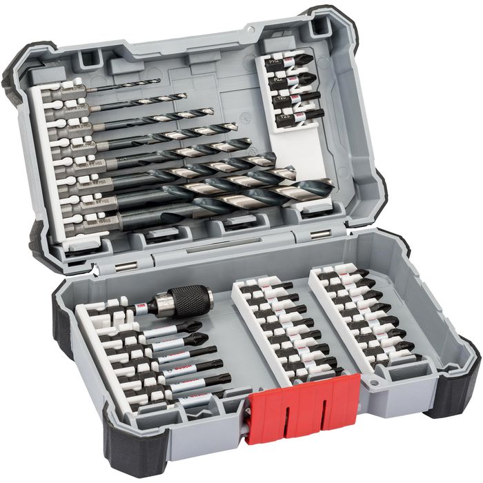 Bosch Bohrer-Bit-Set Pick and Click Impact Control, 35-teilig, Kreuz ...
