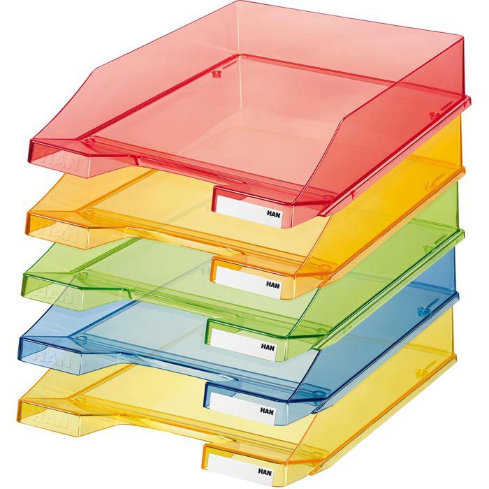 Han Briefablage 1026-x-29, Klassik transparent, A4, rot transparent ...