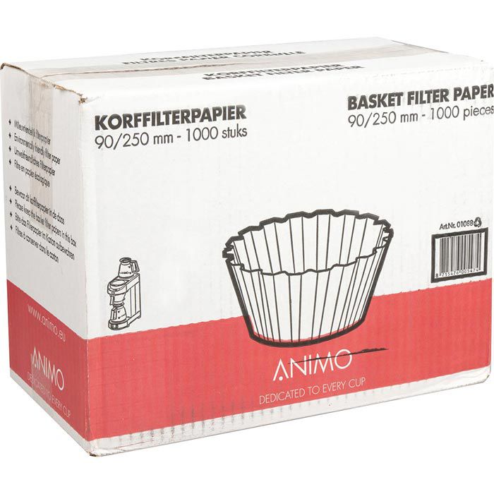Animo Korbfilterpapier Original 90/250 mm, weiß, 1000 Stück - Böttcher AG