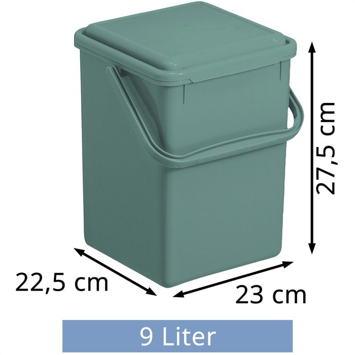 Rotho Mülleimer 1775505092 Komposteimer, grün, aus Kunststoff ...