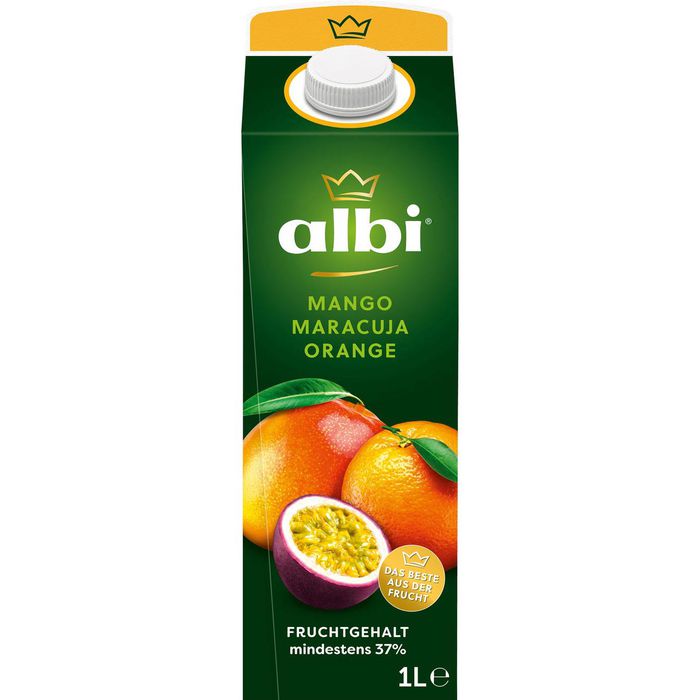 albi Saft Mango Maracuja Orange, 37% Fruchtgehalt, je 1 Liter, 6 Pack ...