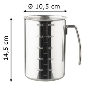 Küchenprofi Messbecher 0911802810, 1 Liter, Edelstahl - Böttcher AG