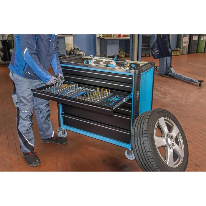 Hazet Werkzeugwagen Assistent 179NXXL-8, leer, blau, 8 Schubladen - Böttcher AG