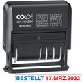 Colop Stempel Mini-Info-Dater S120/WD, rot/blau, selbstfärbend, Abdruck ...