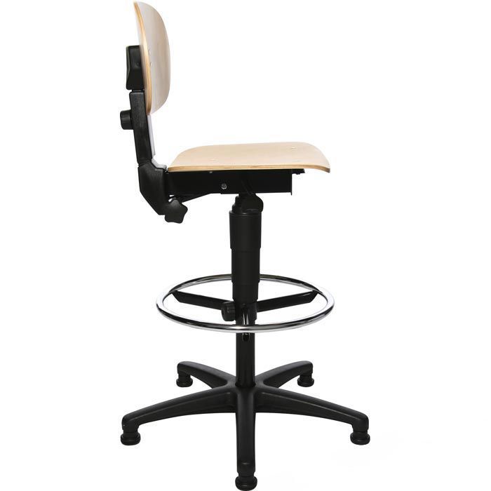 Topstar Arbeitsstuhl Tec 11 Counter 72210HO1T, Gleiter und Fußring, Buchenholz, buche - Böttcher AG