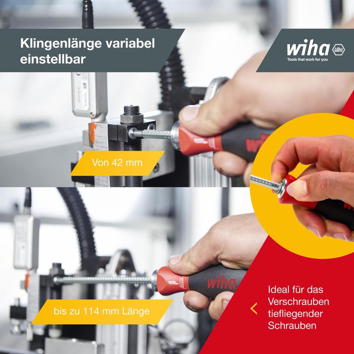 wiha Schraubendreher-Set System 6, 281T11, 11-teilig, Schlitz, Kreuz ...