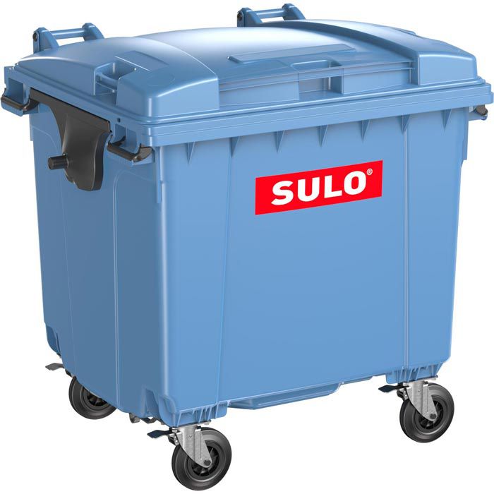 Sulo Müllcontainer Citybac 1100 Liter, blau, aus Kunststoff, mit Rädern ...