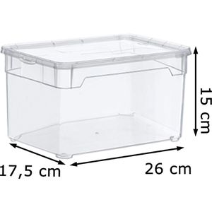 Rotho Aufbewahrungsbox Clearbox Multimedia, 5L, mit Deckel, Kunststoff ...