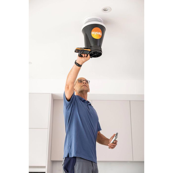 Testo Anemometer 417 Set 1, Flügelrad & 2 Trichter, bis 20 m/s, mit ...