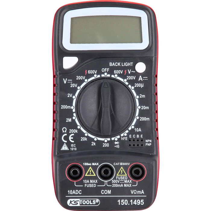 KS-Tools Multimeter 150.1495 RMS digital, 600 V, 10 mA, CAT III ...