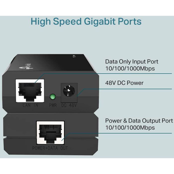 TP-Link PoE-Injektor PoE-Adapter TL-POE150S, für PoE-Geräte mit Gigabit ...