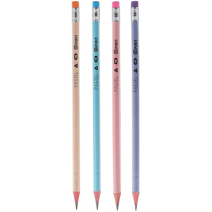 Böttcher-AG Bleistift, Härte HB, farbig lackiert, Radiergummi, 24 Stück ...