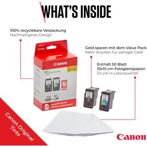Canon Tinte PG-560 + CL-561 Value Pack, 3713C008, 7,5 ml + 8,3 ml, inkl ...