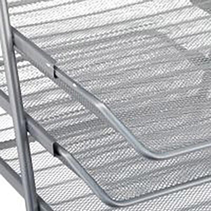 Relaxdays Briefablage A4, silber, Metall, 3 Fächer - Böttcher AG
