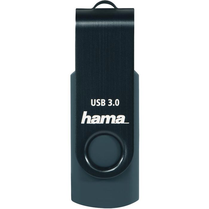 Hama USB-Stick Rotate 182463, 32 GB, bis 70 MB/s, USB 3.0, Petrolblau ...
