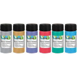 Kreul Marmorierfarbe Magic Marble Metallicfarben, 6 Farben je 20ml - Böttcher AG