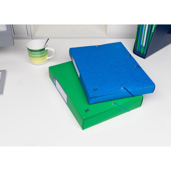 Oxford Heftbox 400114368, TOP FILE+, A4, 4cm Füllhöhe, Pappe, blau ...