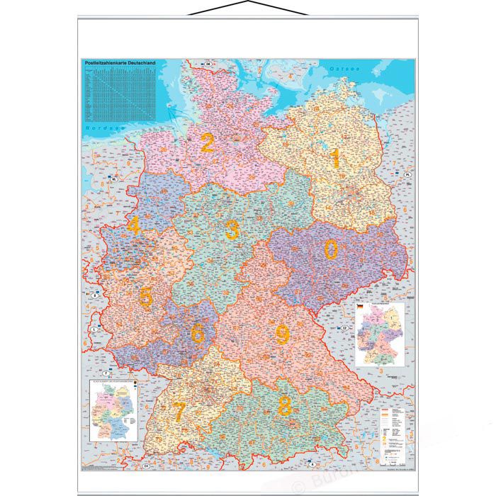Postleitzahlenkarte – günstig kaufen – Böttcher AG
