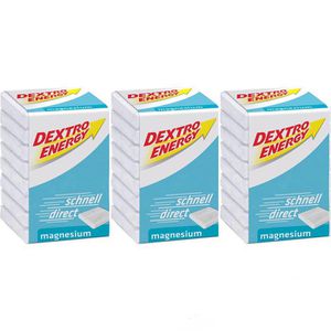 Dextro-Energy Traubenzucker Magnesium, 3er Pack mit je 8 Täfelchen ...
