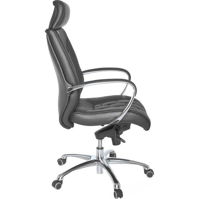 AMSTYLE Chefsessel SPM1.158, Echt Leder schwarz, mit Armlehnen ...