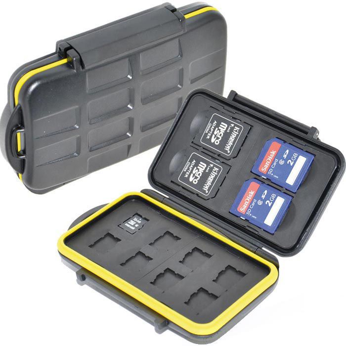 JJC Speicherkarten-Box MC-SDMSD12, wasserdicht, für 4 SD- und 8 Micro ...