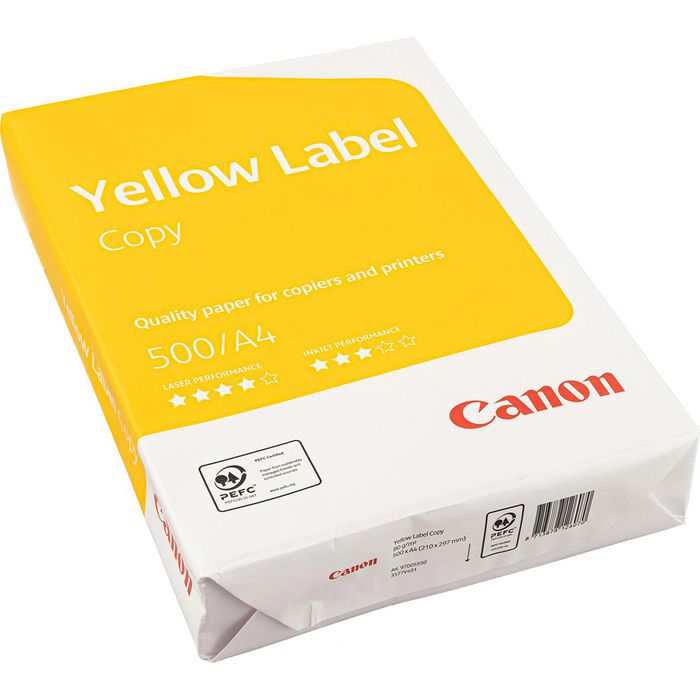 Canon Kopierpapier Yellow Label, A4, 80g/qm, weiß, 500 Blatt - Böttcher AG