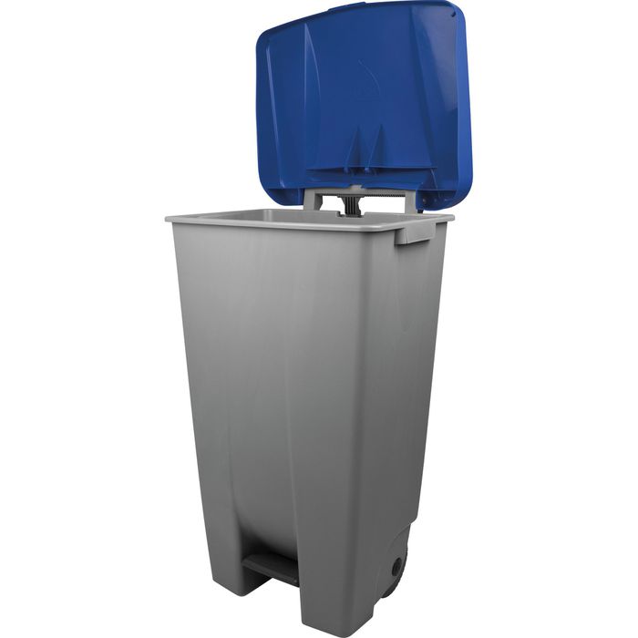 Helit Mülleimer H2405534 the step chief, grau/blau, aus Kunststoff, 120 ...