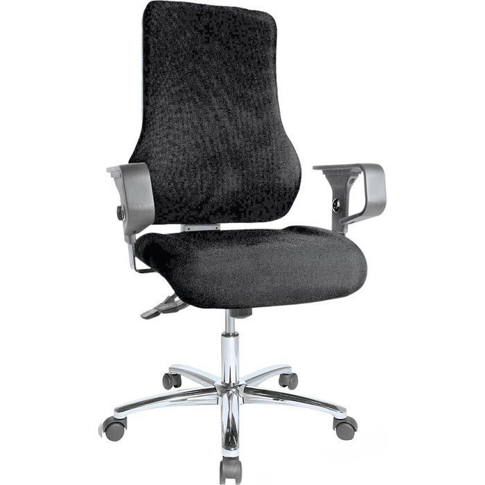 Topstar Top Point Deluxe Bürostuhl, Stoff schwarz, mit Armlehnen, TO29X ...