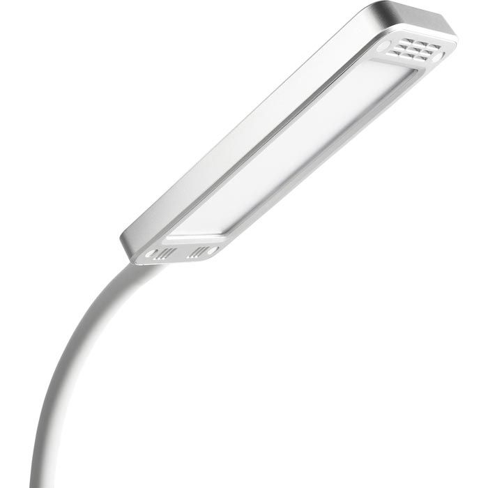 Alco Schreibtischlampe 907 LED, dimmbar, silber, mit Standfuß - Böttcher AG