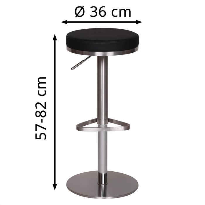 Wohnling Barhocker Durable M7, WL1.293, Kunstleder, schwarz ...