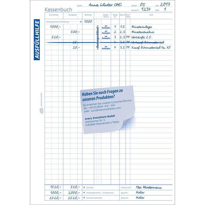 Kassenbuch – günstig kaufen – Böttcher AG