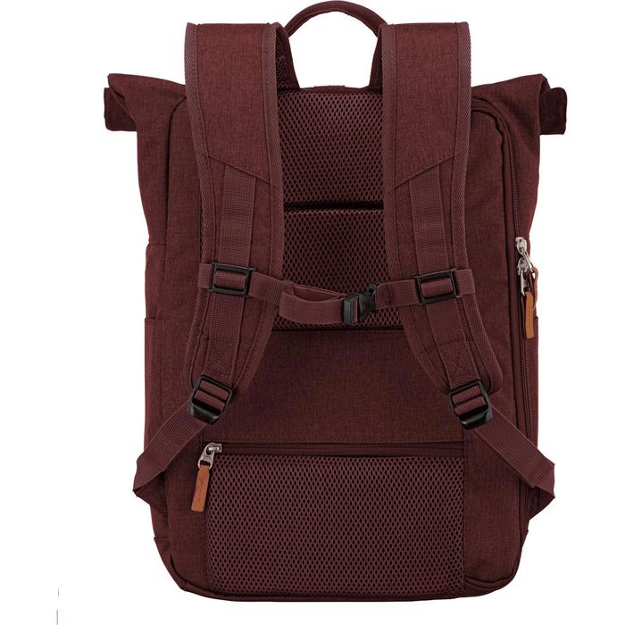 Travelite Rucksack Basics Rollup, bordeaux, Laptopfach, Polyester, 35L ...