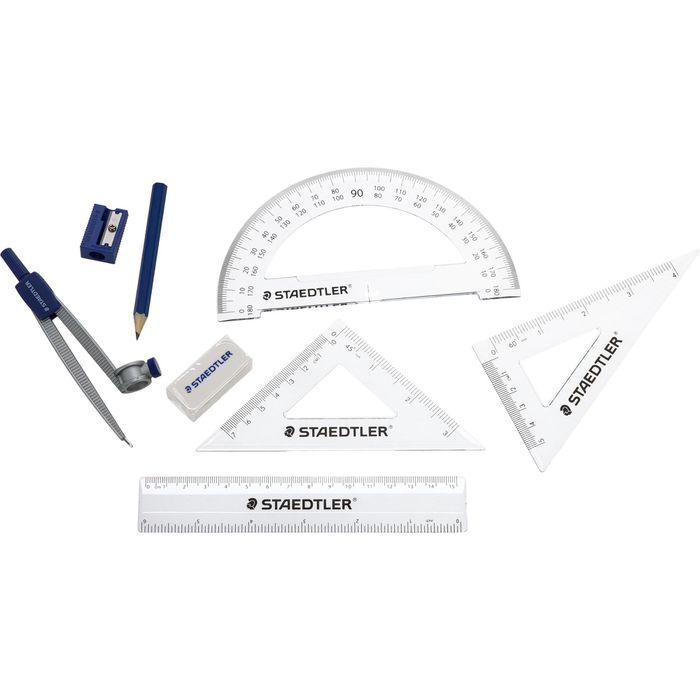 Staedtler Geometrie-Set Noris 550 60 S8, 8-teilig, Zeichenset mit ...