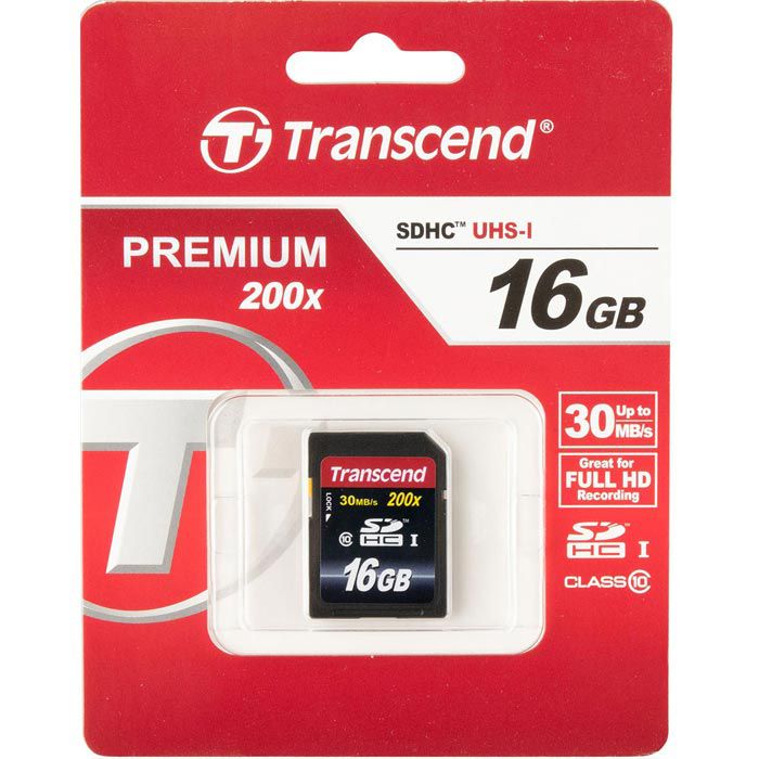 Transcend SD-Karte 16 GB, Premium, 200x, bis 30 MB/s, SDHC - Böttcher AG