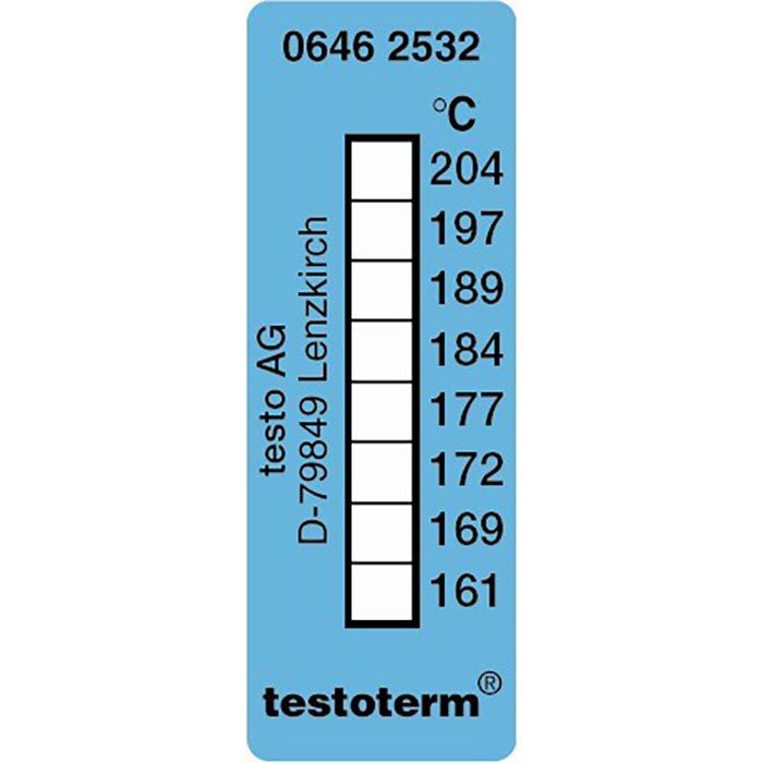 Testo Temperaturmessstreifen Testoterm, 161°C bis 204°C, selbstklebend ...
