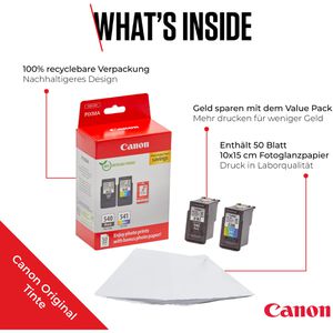 Canon Tinte PG-540 + CL-541, Value Pack, 5225B013, 8ml+8ml, inkl ...