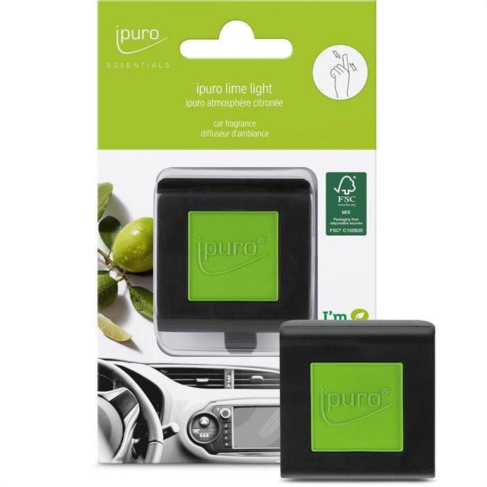 Ipuro Autoduft Essentials Car Line, Duftstecker, mit Clip, lime light ...
