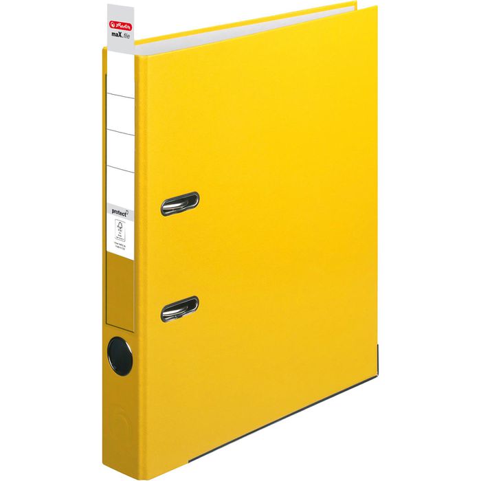 Herlitz maX.file protect 5451307 Ordner, A4, schmal, Kunststoff, gelb ...