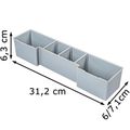 Bosch-Sortimo Einsatzbox Insetboxenset D3, für L-BOXX 102, 377 x 63 x ...
