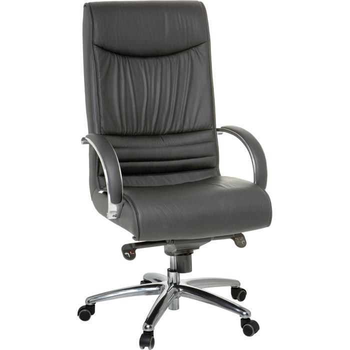 hJh-OFFICE XXL F 400 Leder Chefsessel, schwarz, bis 150 kg, mit ...