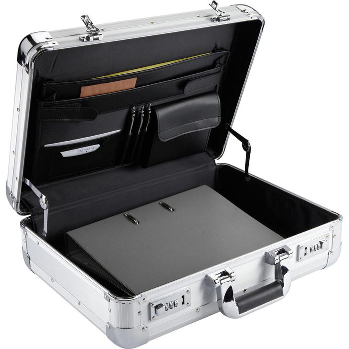 Dermata Aktenkoffer 7208, silber, aus Aluminium, mit Zahlenschloss ...