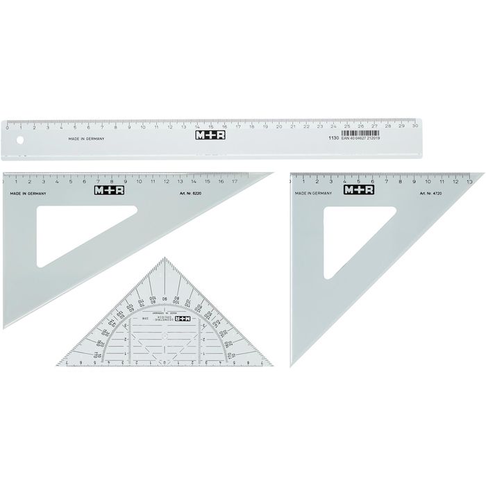 M+R Geometrie-Set 70300040, 4-teilig, Zeichenset mit Geometriezubehör ...