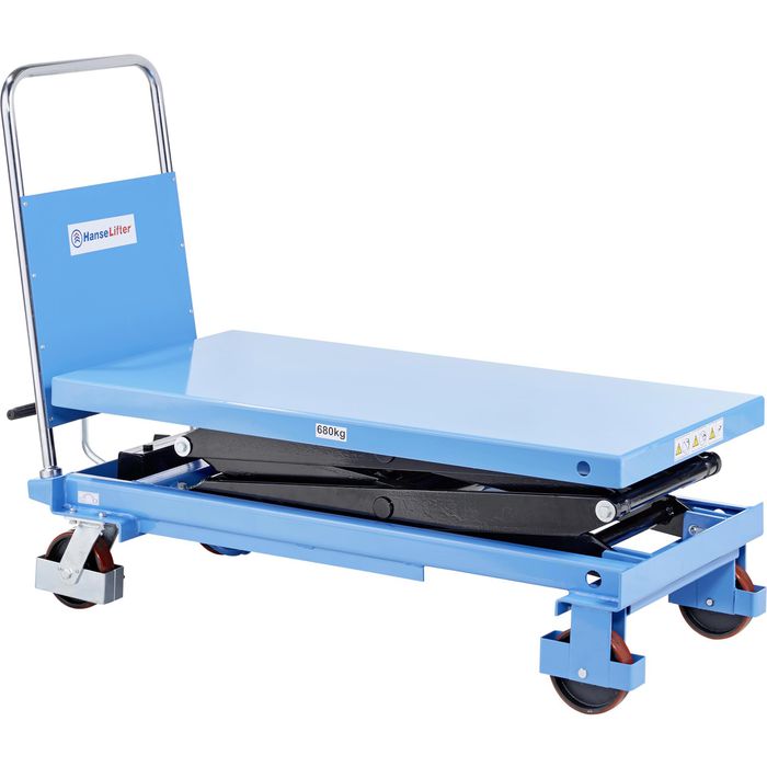 HanseLifter Hubtisch SPF680, fahrbar, 1210 x 610mm, Hubhöhe 1510mm ...