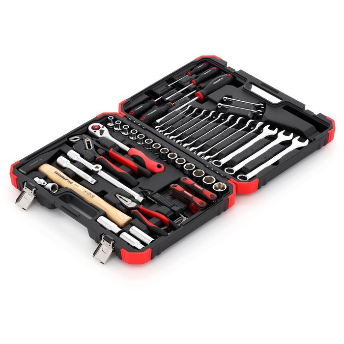 GEDORE-Red Werkzeugkoffer Steckschlüssel R69003061, 61-teilig, im Kunststoff Klappkoffer, 1/2 ...