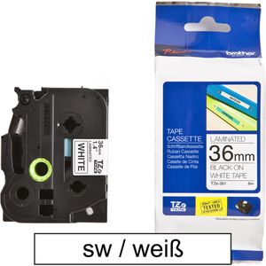 Brother TZe-261 36mm Schriftband P-touch Tape weiß - Böttcher AG