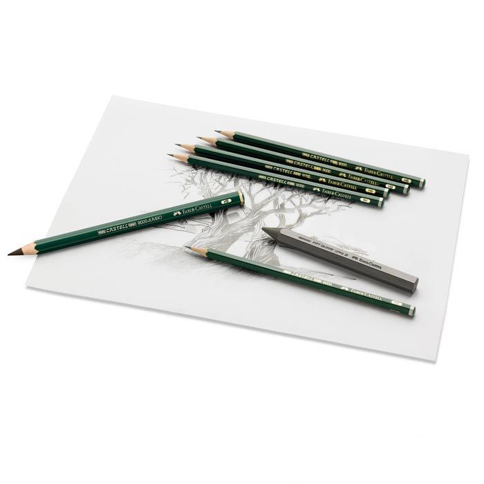Faber-Castell Bleistift 9000 Jumbo, 119305, Härtegrad HB, 2B, 4B, 6B ...
