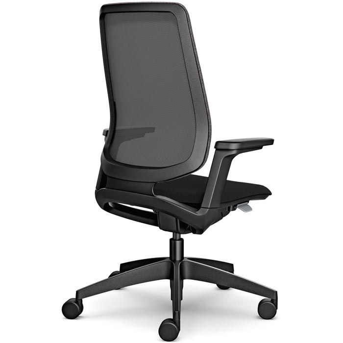 sedus Bürostuhl seflex, ef-122/003, schwarz / grau, Stoff / Netz ...