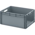 AUER Eurobox SLK 64/27, grau, mit Entnahmeöffnung, offene Griffe, 60 x ...