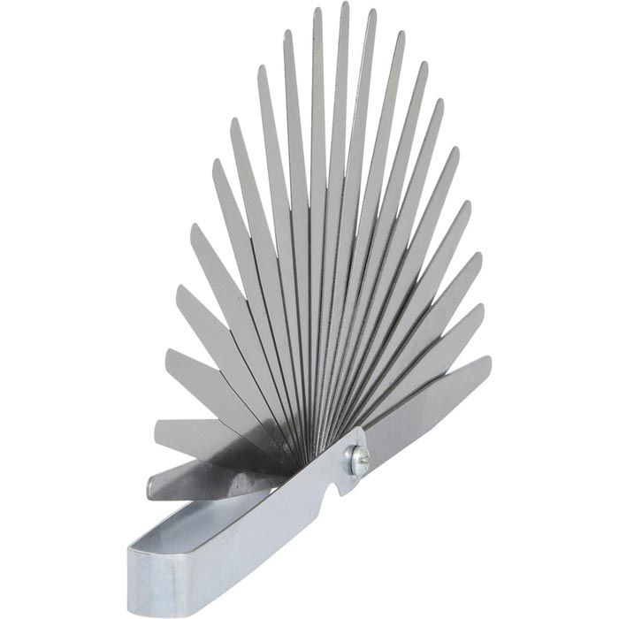 KS-Tools Fühlerlehre 300.0600, aus Metall, 0,05 - 1,0mm, 20 Blatt ...