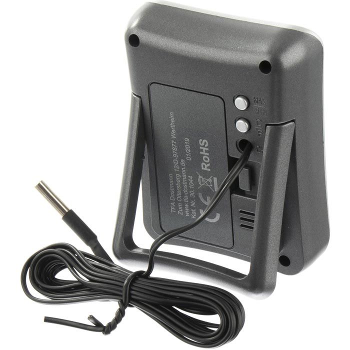 TFA Thermometer 30.1044 digital mit Kabel, Innen-Außentemperatur ...